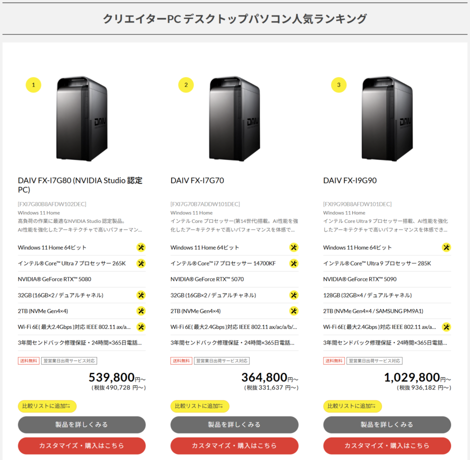 DAIVの評判や口コミ！パソコンの品質は？G-Tuneとの違い